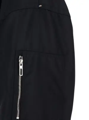 Sportmax Crop Jacket Crop Jacket With Bomber Collar And Pocket On Sleeve In Black Tech Fabric For - Multicolor