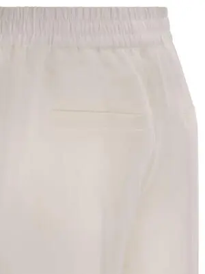 Brunello Cucinelli Cotton Organza Trousers - White