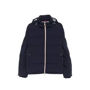 Brunello Cucinelli Padded Hooded Jacket - Blue