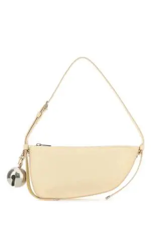 Burberry Cream Leather Shield Mini Shoulder Bag - Yellow