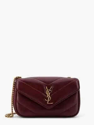 Saint Laurent Loulou Mini Crossbody Bag With Chevron Stitching - Multicolor