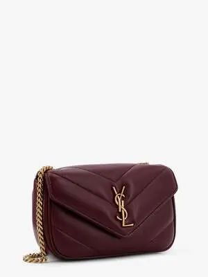 Saint Laurent Loulou Mini Crossbody Bag With Chevron Stitching - Multicolor