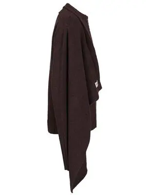 Attico Cardigan With Draped Details - Brown