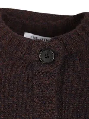 Attico Cardigan With Draped Details - Brown