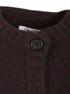 Attico Draped Cardigan - Brown
