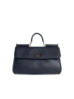 Dolce & Gabbana My Sicily' Plongé Calf Leather Handbag - Black