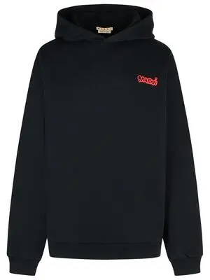 Marni Cotton Hooded Sweatshirt - Black