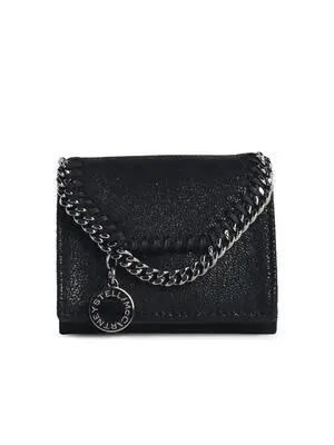 Stella McCartney Tri-fold Falabelloshaggy Deer' Wallet - Black