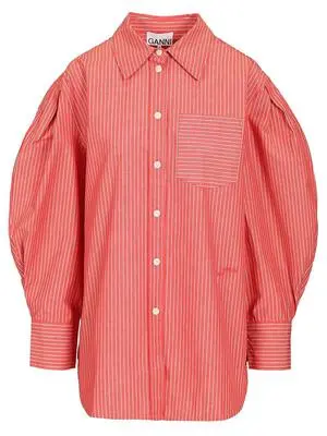 GANNI Oxford Shirt - Red