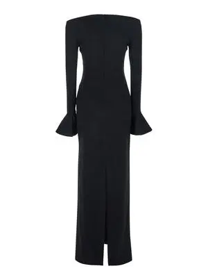 Solace London Anica Floor-length Dress - Black