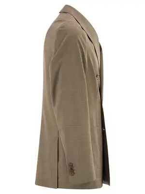 BOSS Double-breasted Blazer In Virgin Wool