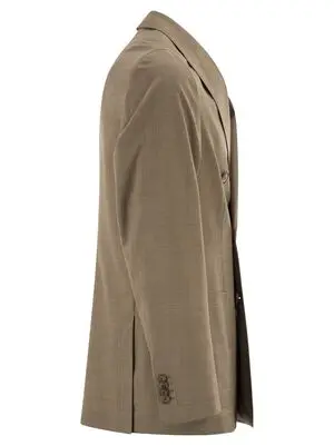 BOSS Double-breasted Blazer In Virgin Wool