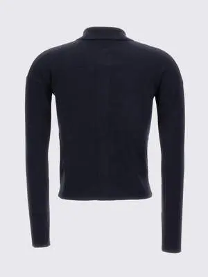 Max Mara Virgin Wool Polo Cardigan - Blue