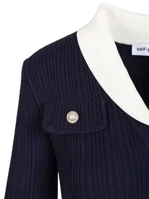 SELF-PORTRAIT Ribbed Cardigan
