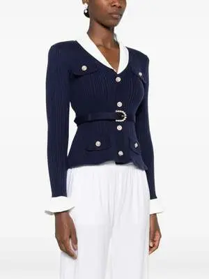 SELF-PORTRAIT Ribbed Cardigan