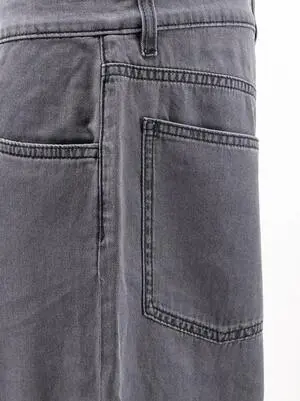 Miu Miu Grey Light Denim Trousers - Multicolor