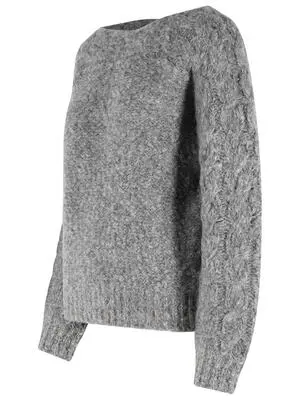 Isabel Marant Étoile Ponara' Grey Virgin Wool Blend Sweater
