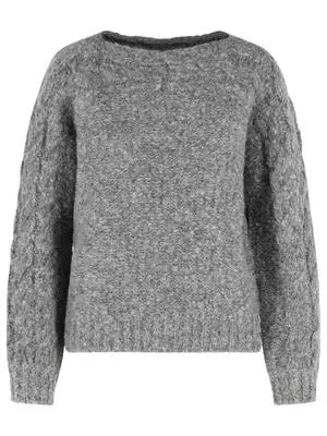 Isabel Marant Étoile Ponara' Grey Virgin Wool Blend Sweater - Gray