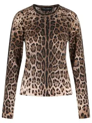 DOLCE & GABBANA Dolce & Gabbana Leopard Print Virgin Wool Sweater Women