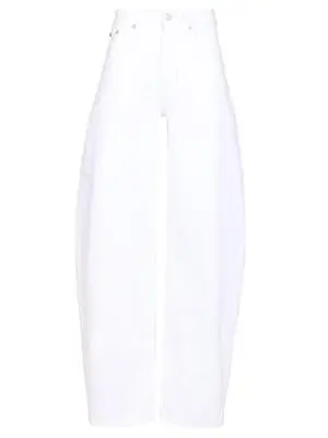 Alaïa Rounded Cotton Trousers - White