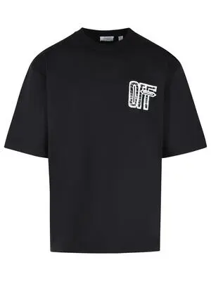 Off-White Motion Arrow' Cotton T-shirt - Black