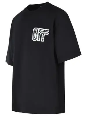 Off-White Motion Arrow' Cotton T-shirt - Black
