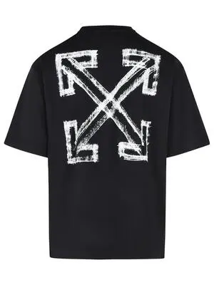 Off-White Motion Arrow' Cotton T-shirt - Black