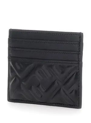 Fendi Card Holder With Ff Motif In Leather For