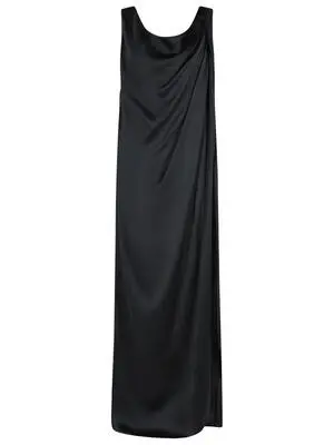 MAISON MARGIELA Silk Blend Maxi Dress - Black