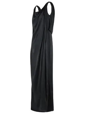 MAISON MARGIELA Silk Blend Maxi Dress - Black