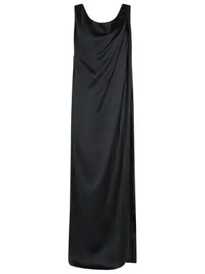 MAISON MARGIELA Silk Blend Maxi Dress - Black