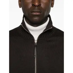 TOM FORD High-neck Zip-up Cardigan - Brown