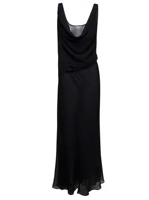 Christopher Esber Silk Draped Neckline Relaxed Dress - Multicolor