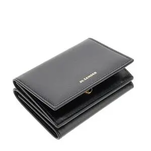 JIL SANDER Leather Mini Wallet - Black