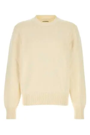 JIL SANDER Ivory Cotton Sweater - White