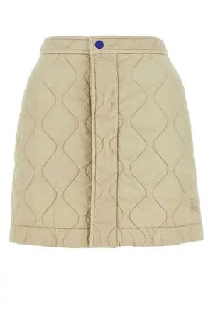 Burberry Sand Nylon Mini Skirt - Brown