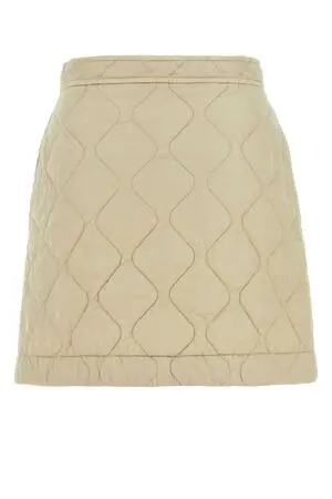 Burberry Sand Nylon Mini Skirt