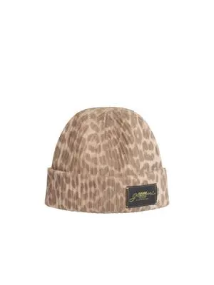 GANNI Leo' Multicoloured Wool Blend Beanie - Multicolor