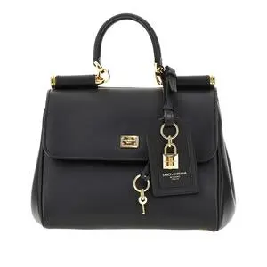 Dolce & Gabbana Plongé Leather My Sicily Bag - Black