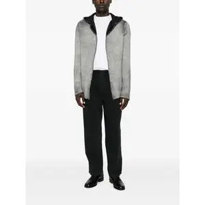 Avant Toi Cashmere Merino Hooded Cardigan - Gray