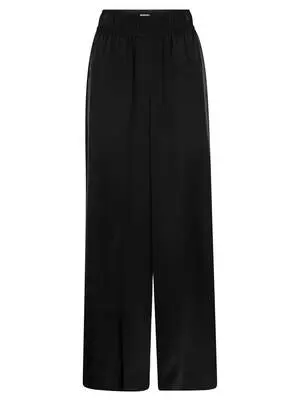 Brunello Cucinelli Track Trousers In Stretch Silk Satin - Black