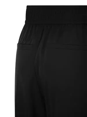 Brunello Cucinelli Stretch Silk Satin Track Trousers - Black