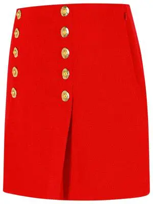 Balmain Short Skirt In Virgin Wool