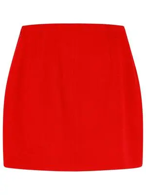 Balmain Virgin Wool Short Skirt - Red
