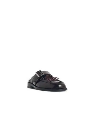 Marni Burgundy Leather Sabots