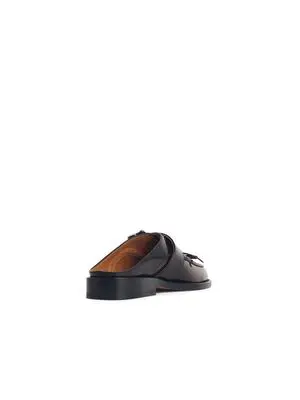 Marni Burgundy Leather Sabots