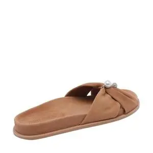 JIMMY CHOO Suede Raffia Flat Sandals