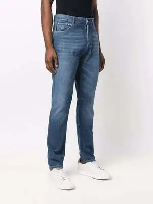 Brunello Cucinelli Straight-leg Jeans With A Faded Effect