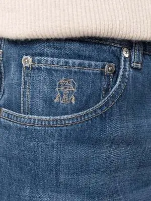 Brunello Cucinelli Straight-leg Jeans With A Faded Effect