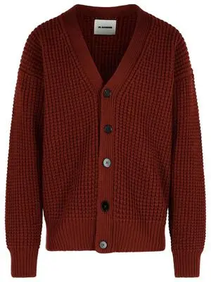JIL SANDER Virgin Wool Cardigan - Multicolor